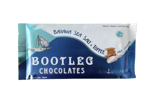 Bahama Sea Salt + Toffee in Milk Chocolate Bar – Bootleg Chocolates