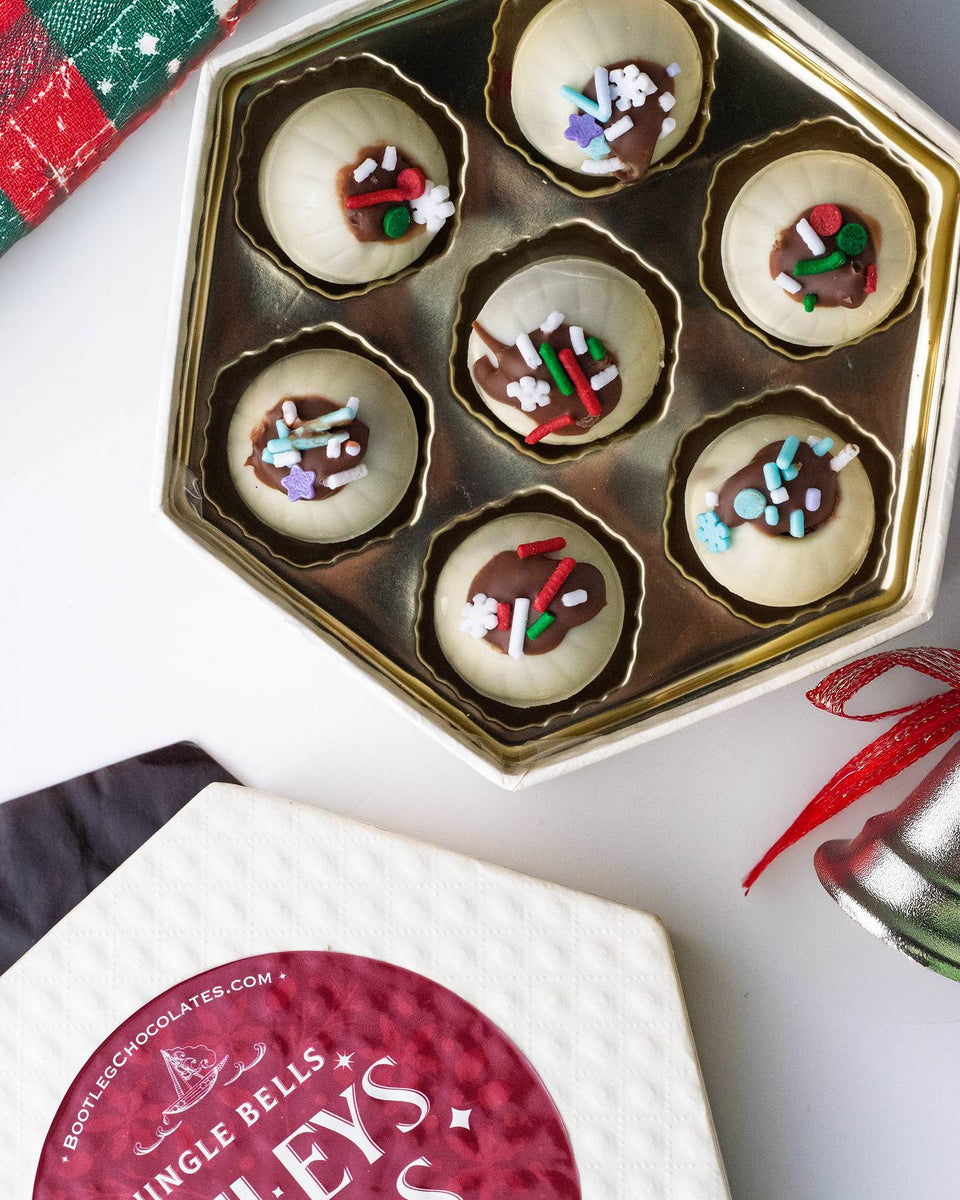 Jingle Bells Baileys Balls – Bootleg Chocolates