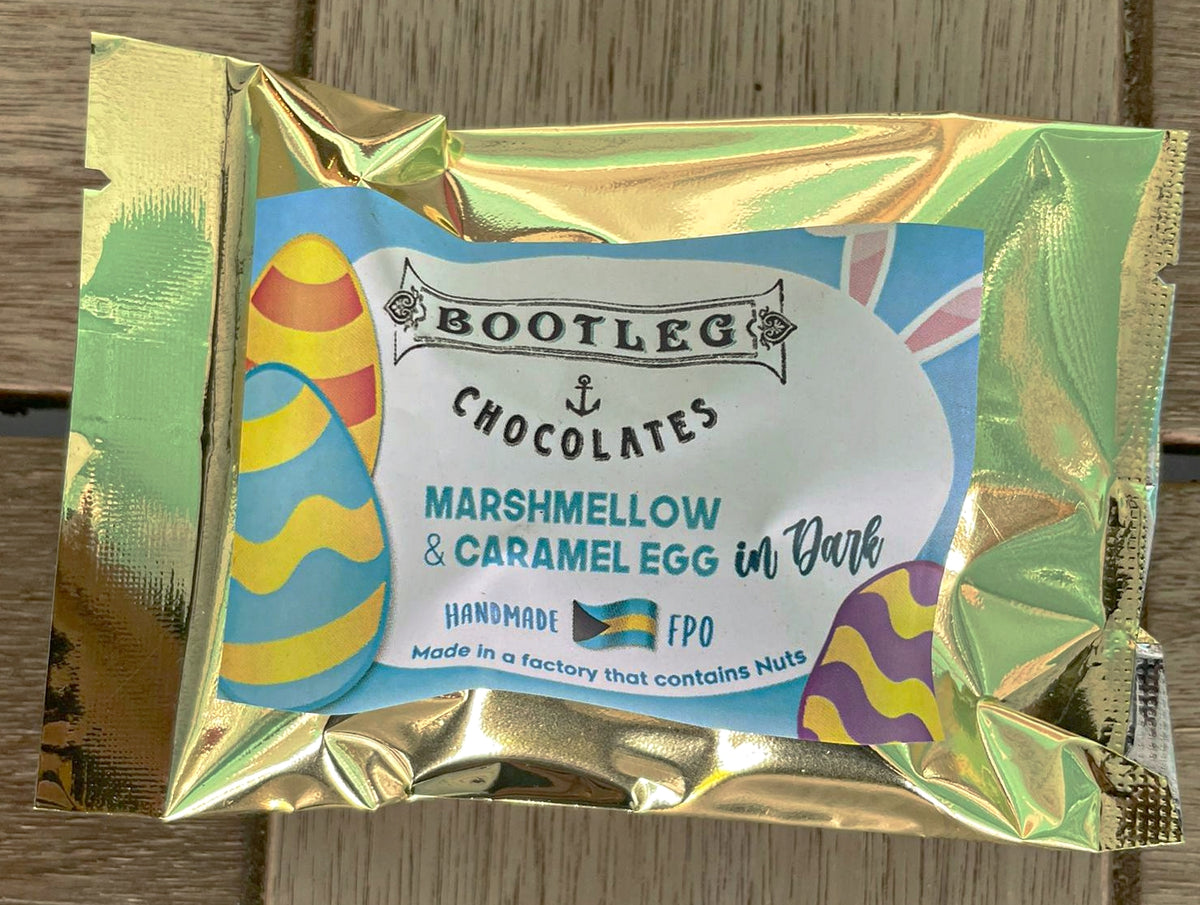 Marshmallow + Salted Caramel Egg – Bootleg Chocolates