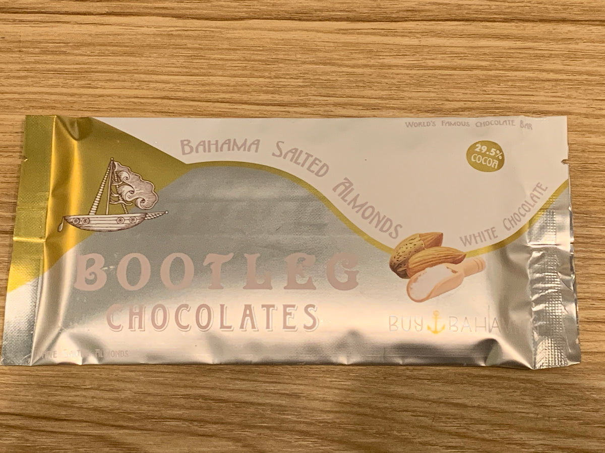 White Chocolate Salted Almond Bar – Bootleg Chocolates